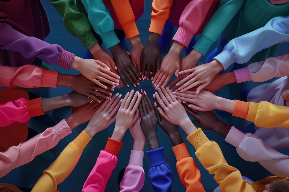 Inclusivity join hands adult art | Free Photo - rawpixel