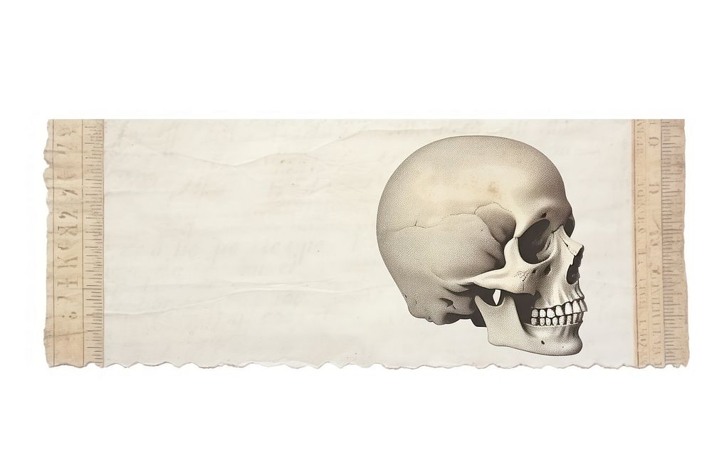 Adhesive tape is stuck skull | Free Photo Illustration - rawpixel