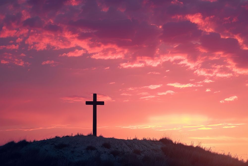 jesus cross outdoors scenery sunrise. | Premium Photo - rawpixel