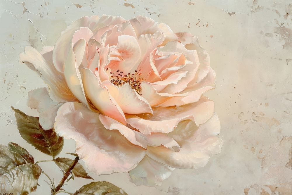 Close pale rose painting flower | Premium Photo Illustration - rawpixel