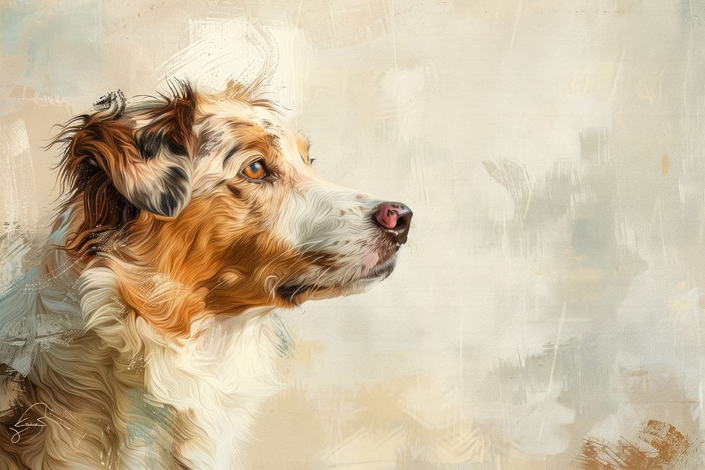 Close pale dog painting mammal | Premium Photo Illustration - rawpixel