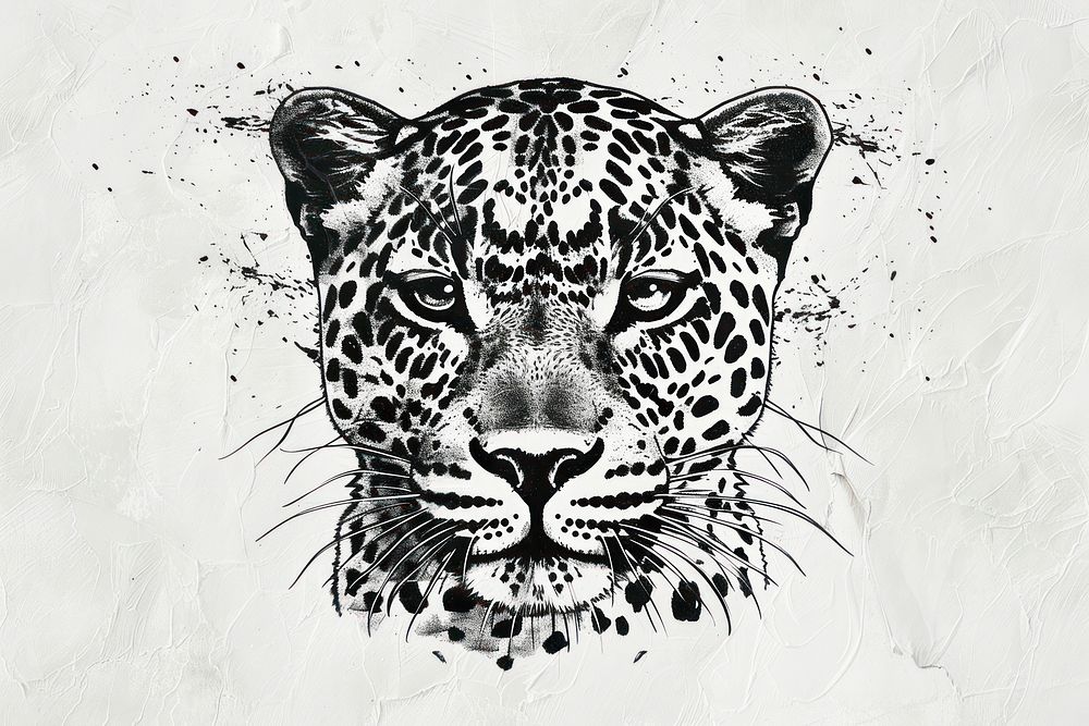 Leopard sketch wildlife drawing. | Free Photo Illustration - rawpixel