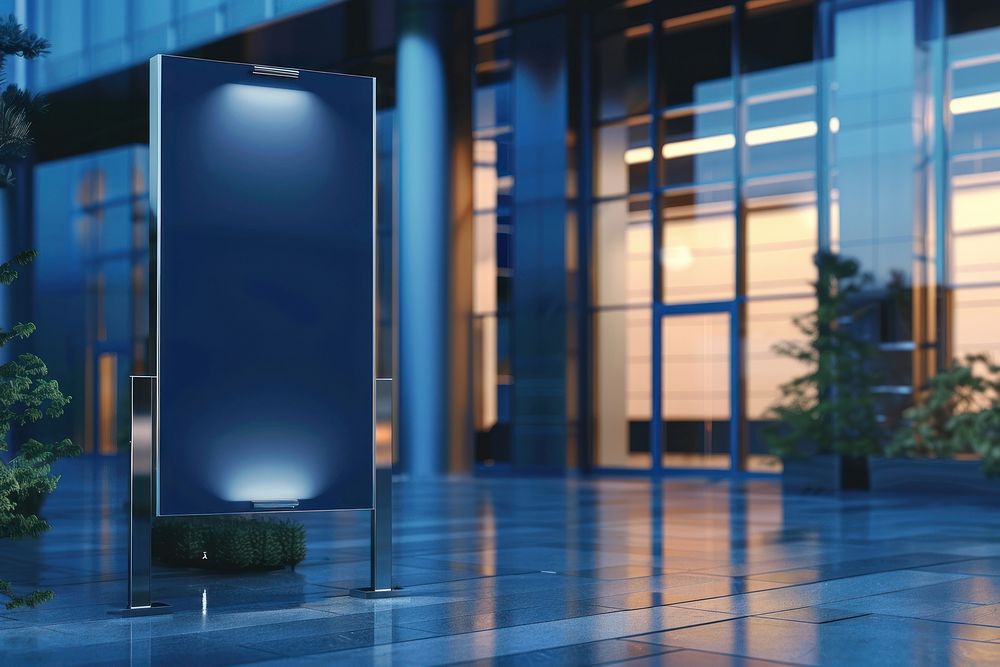 Banner stand advertising sign architecture | Free Photo - rawpixel