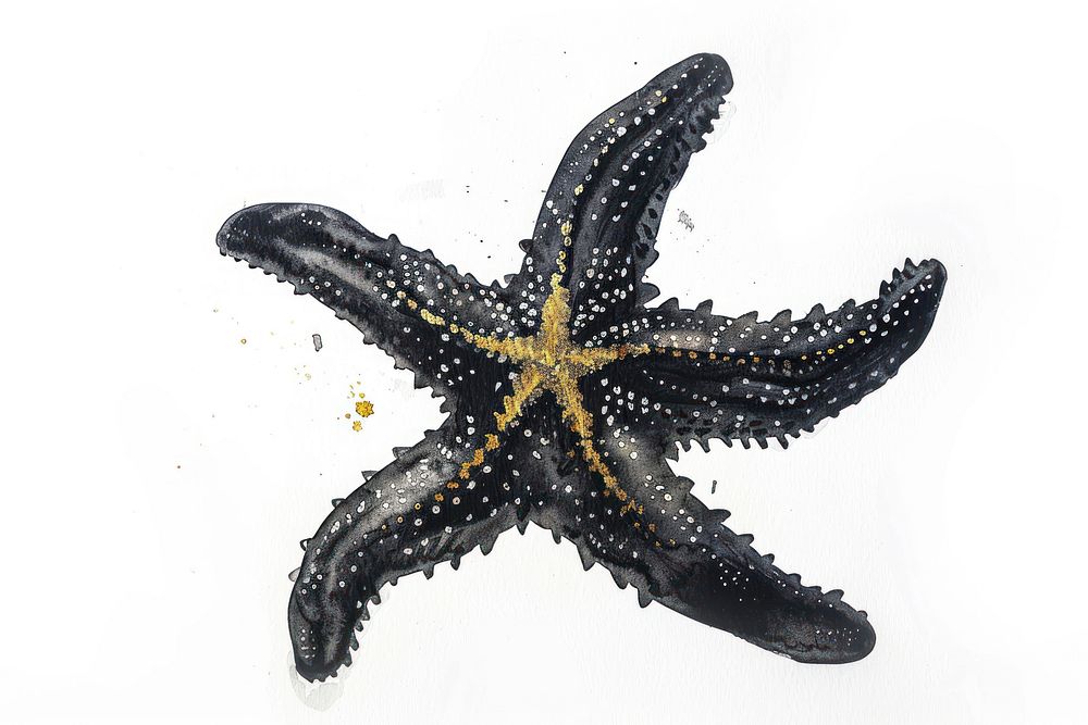 Black color Starfish starfish animal | Free Photo Illustration - rawpixel