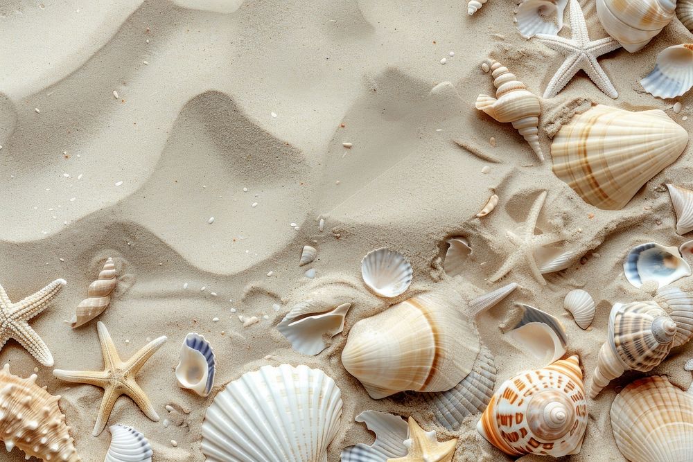 Summer beach background seashell backgrounds | Free Photo - rawpixel