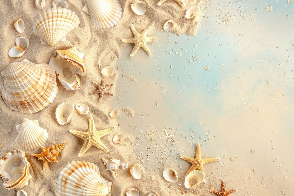 Summer beach background seashell backgrounds | Free Photo - rawpixel