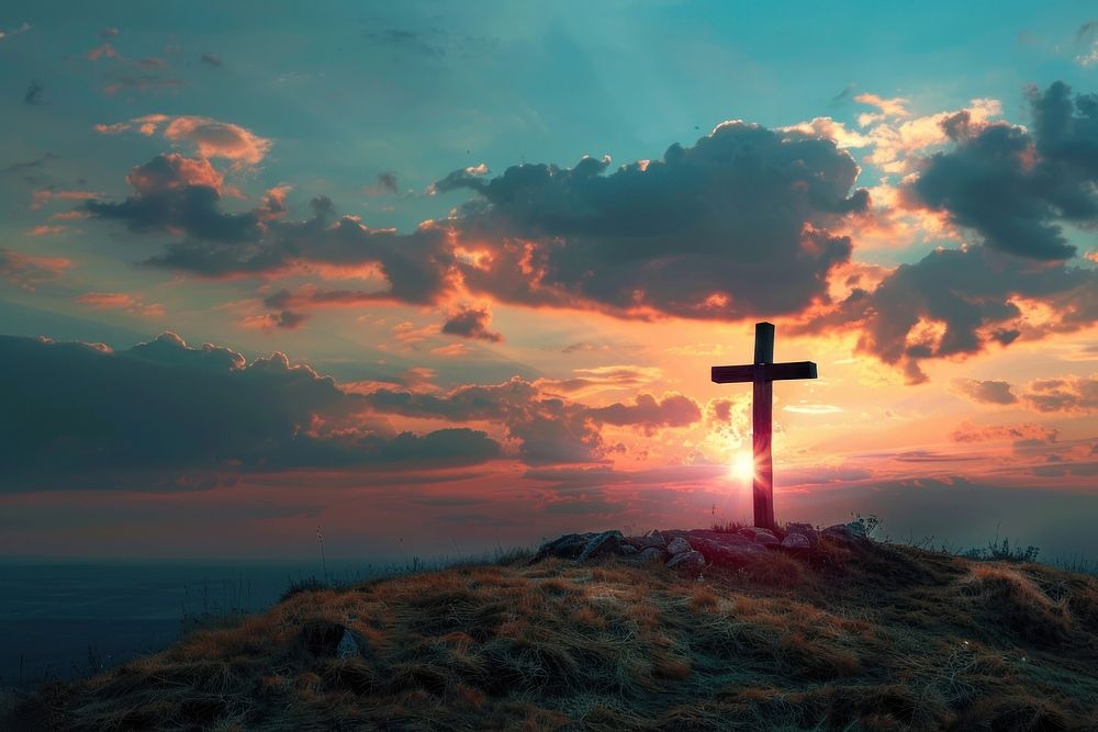 jesus cross sky outdoors horizon. | Premium Photo - rawpixel