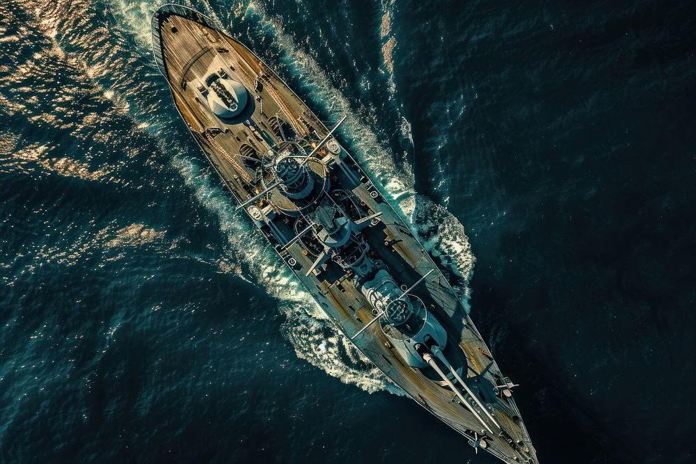 Aerial top view battleship vehicle | Premium Photo - rawpixel