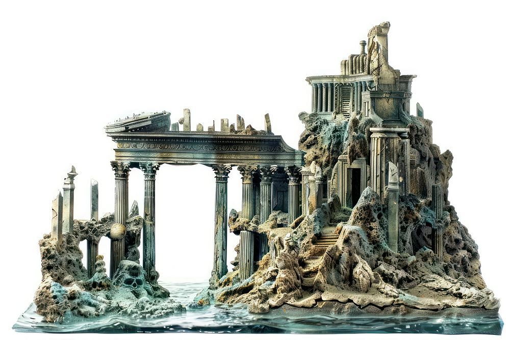 Atlantis architecture temple ruins. | Free Photo - rawpixel