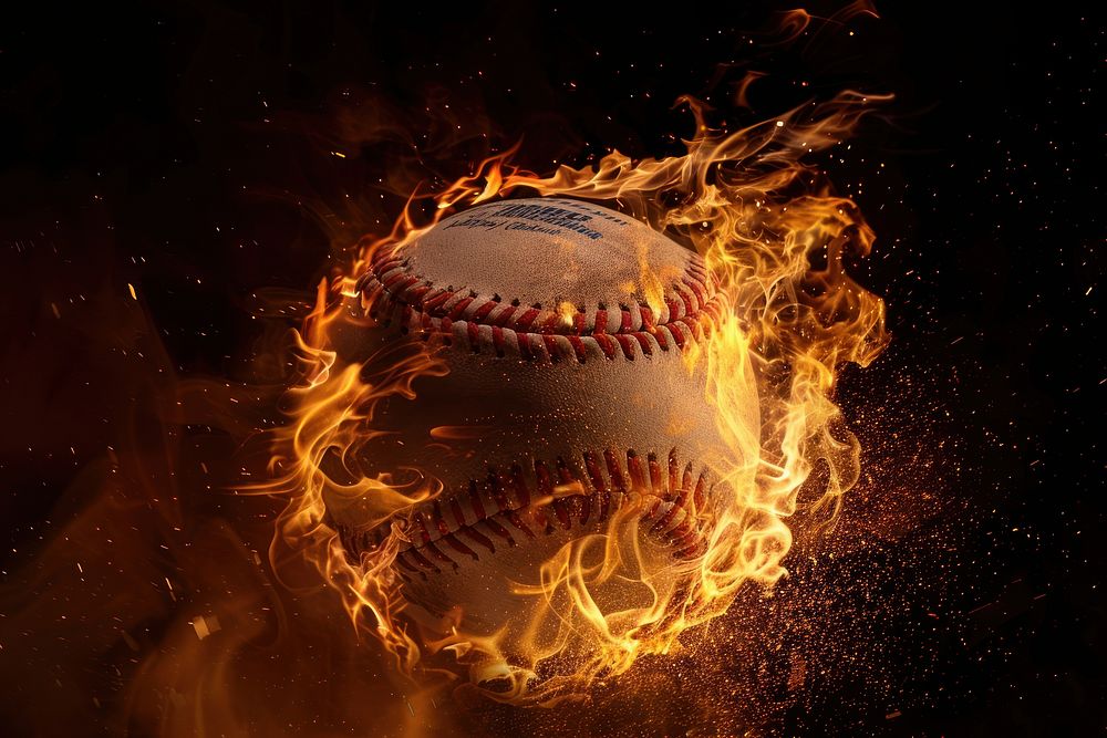 Baseball fire flame softball sports | Premium Photo - rawpixel
