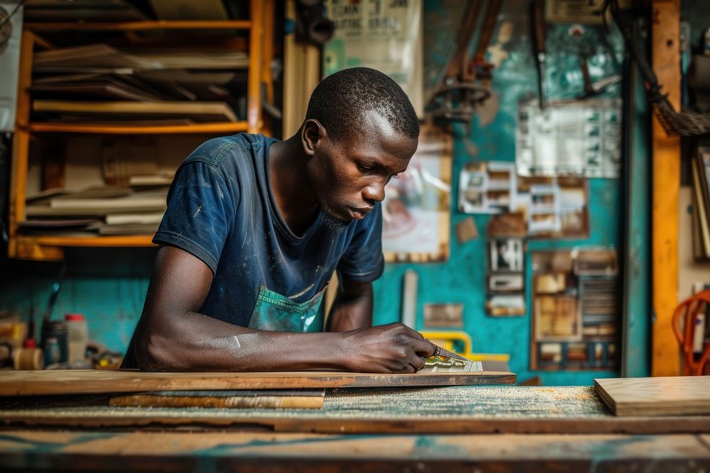 Skilled young African craftsman working | Premium Photo - rawpixel