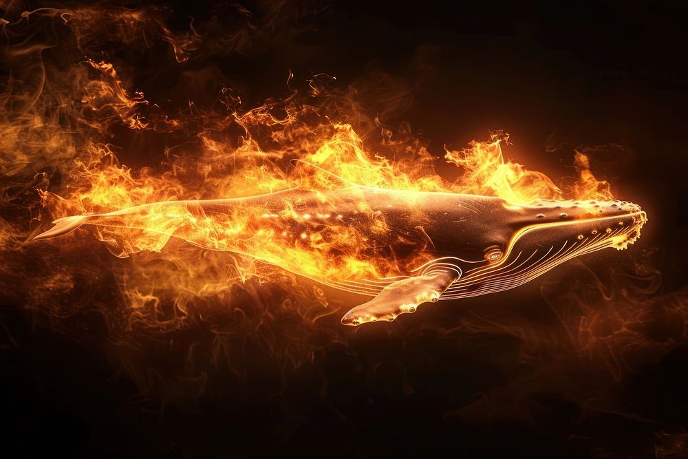 Whale fire flame illuminated darkness | Free Photo - rawpixel