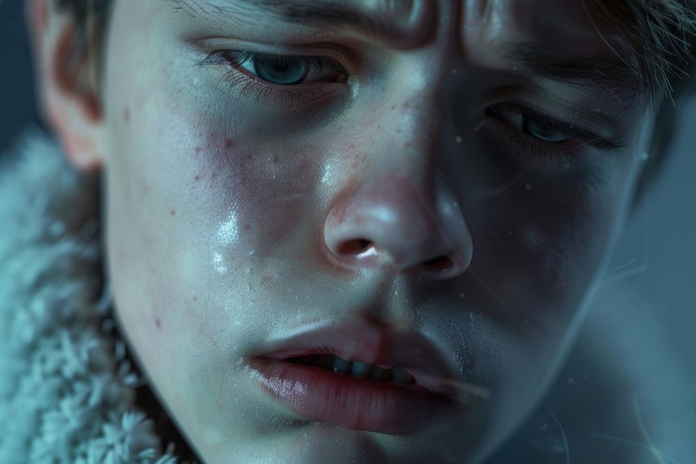 Anxiety crying skin face. | Premium Photo - rawpixel