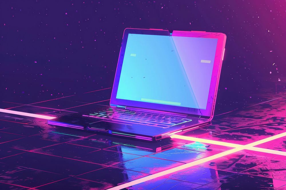 Computer laptop technology purple. | Premium Photo Illustration - rawpixel