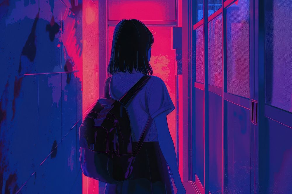 Student purple light adult. | Free Photo Illustration - rawpixel