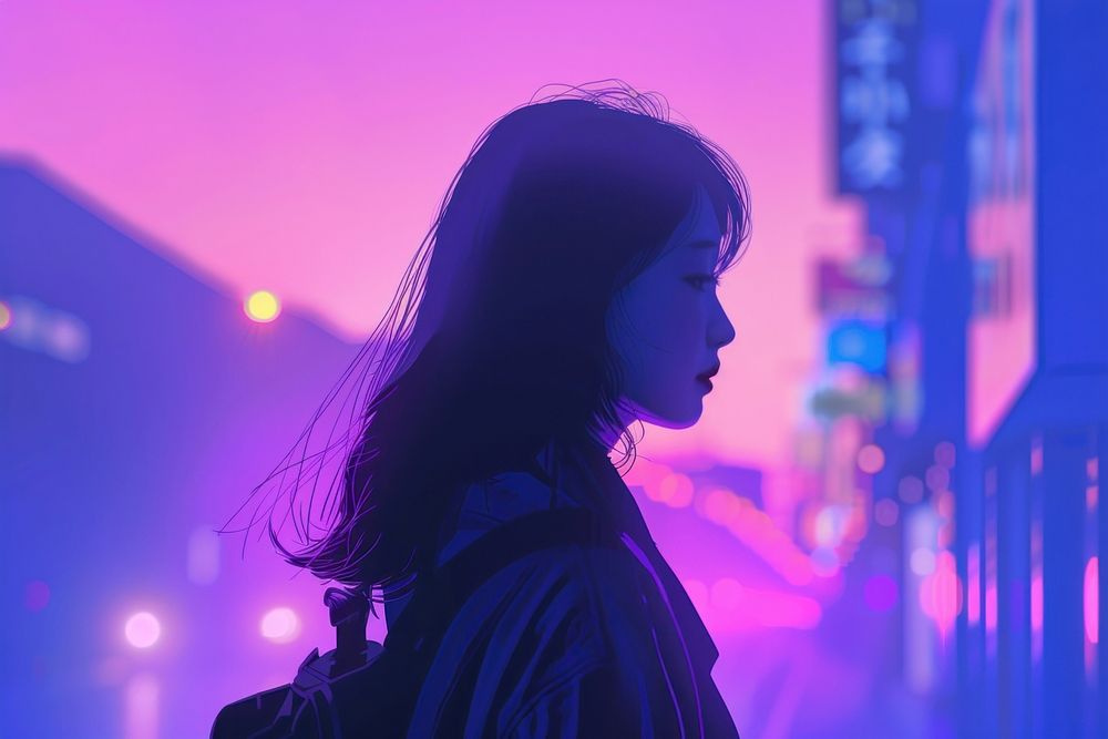 Student purple adult contemplation. | Premium Photo Illustration - rawpixel