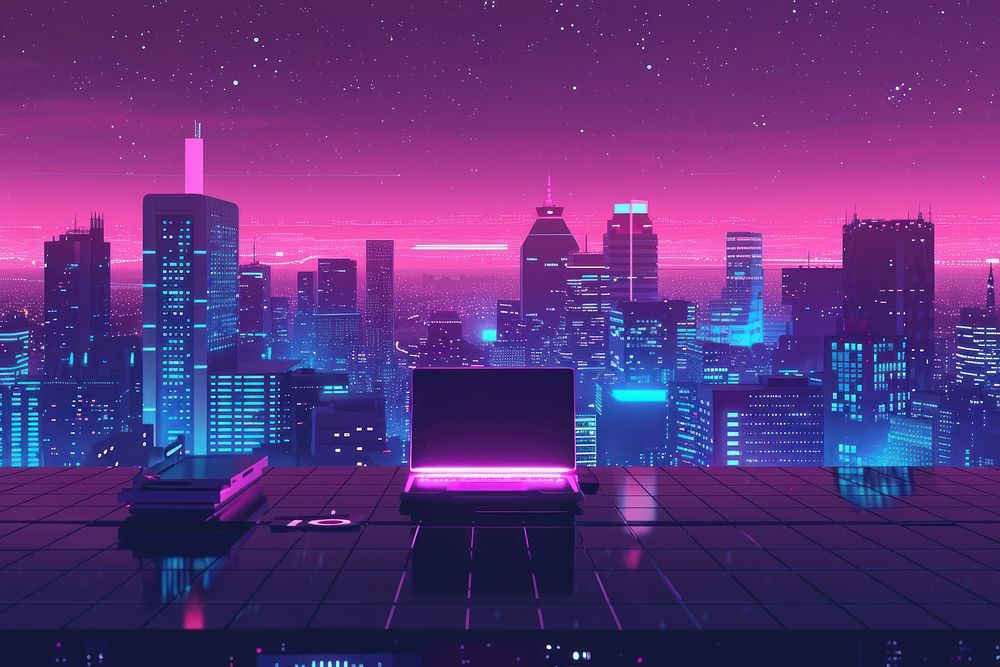 Using laptop cityscape architecture building. | Free Photo Illustration ...