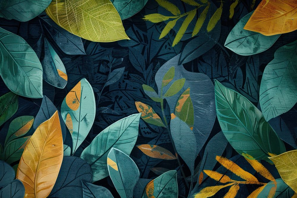 Simple abstract leaf patterns background | Premium Photo Illustration ...