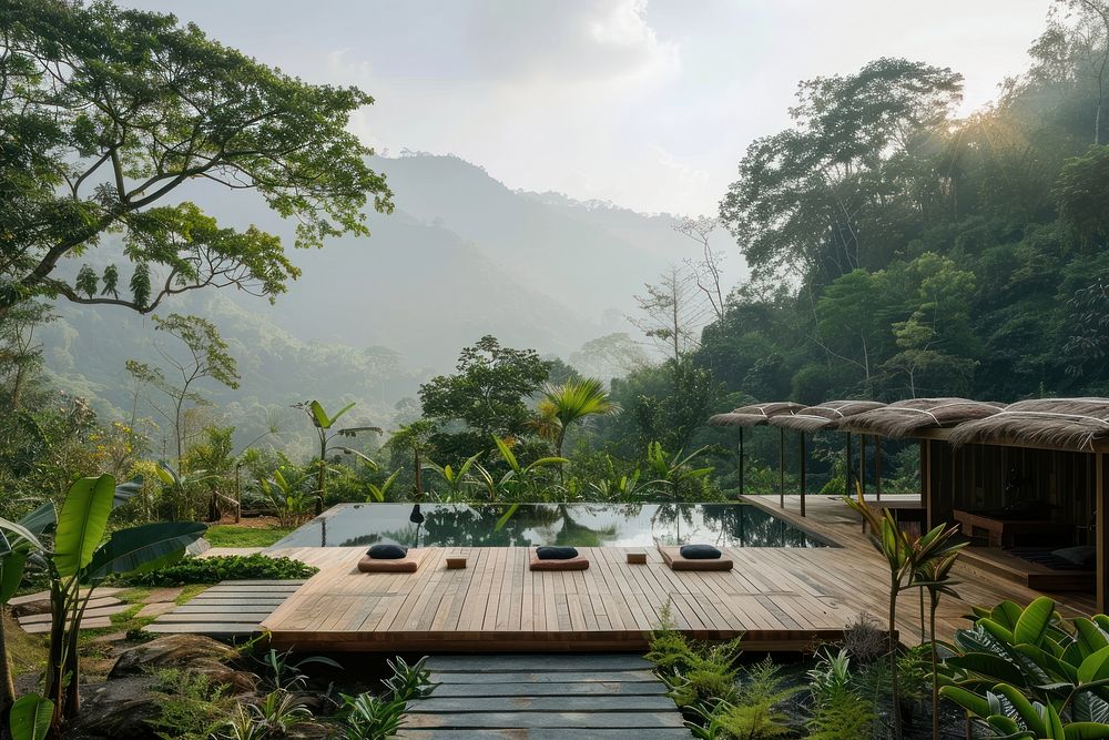 Yoga retreat nestled nature architecture | Premium Photo - rawpixel