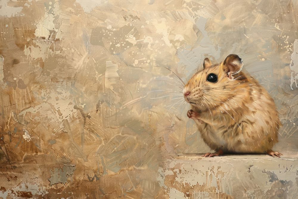 Hamster painting hamster animal. | Premium Photo Illustration - rawpixel