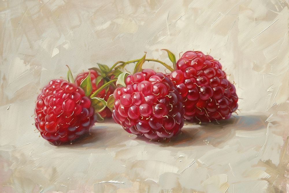 Close pale raspberry painting fruit | Free Photo Illustration - rawpixel