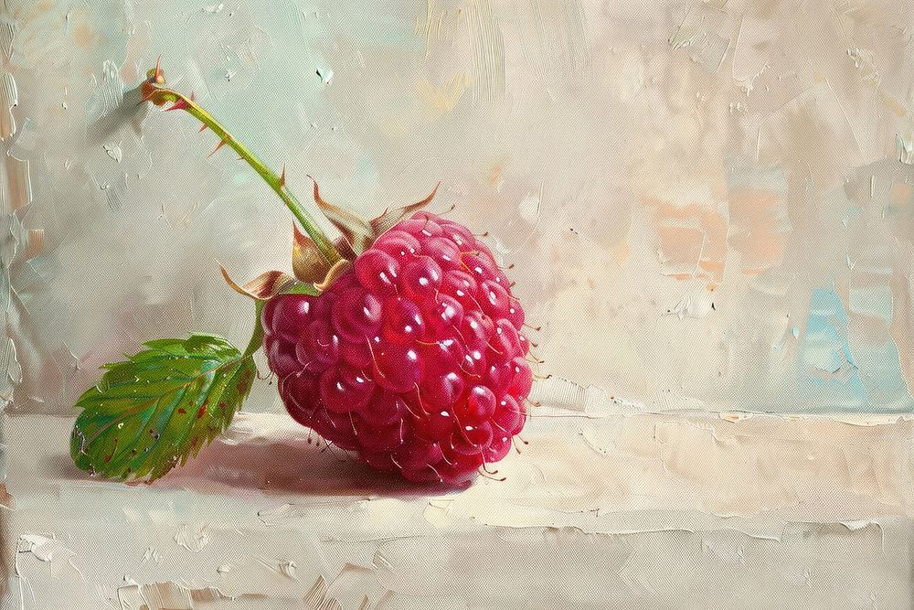 Close pale raspberry painting fruit | Premium Photo Illustration - rawpixel