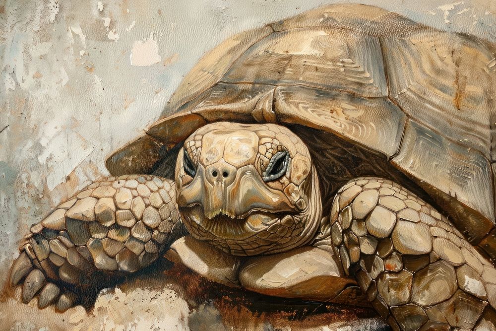 Tortoise painting reptile animal. | Free Photo Illustration - rawpixel
