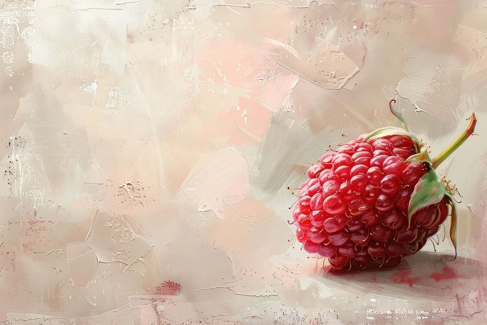 Close pale raspberry painting fruit | Premium Photo Illustration - rawpixel