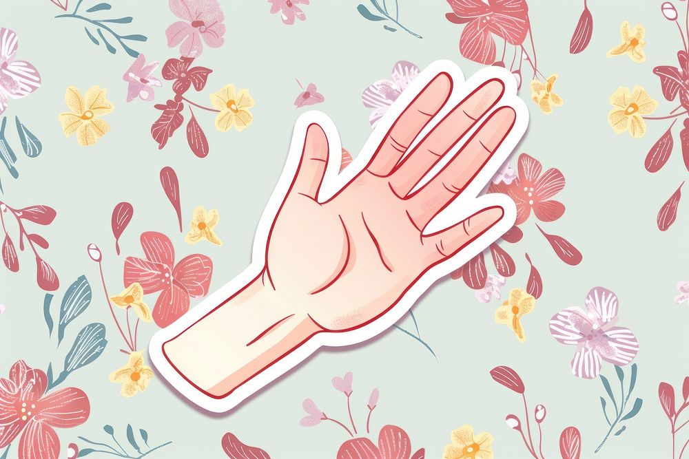 Hand sticker finger creativity wallpaper | Free Photo Illustration ...