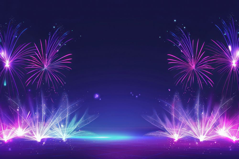 Fireworks border top solid background | Premium Photo Illustration ...