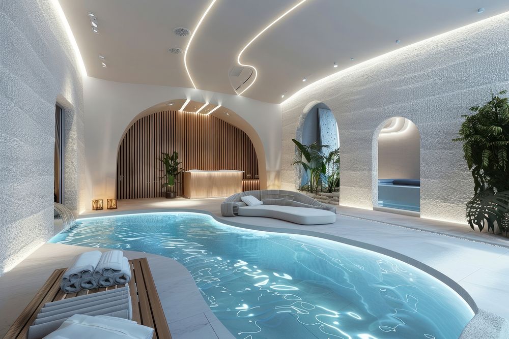 Luxury villa jacuzzi luxury room. | Free Photo - rawpixel
