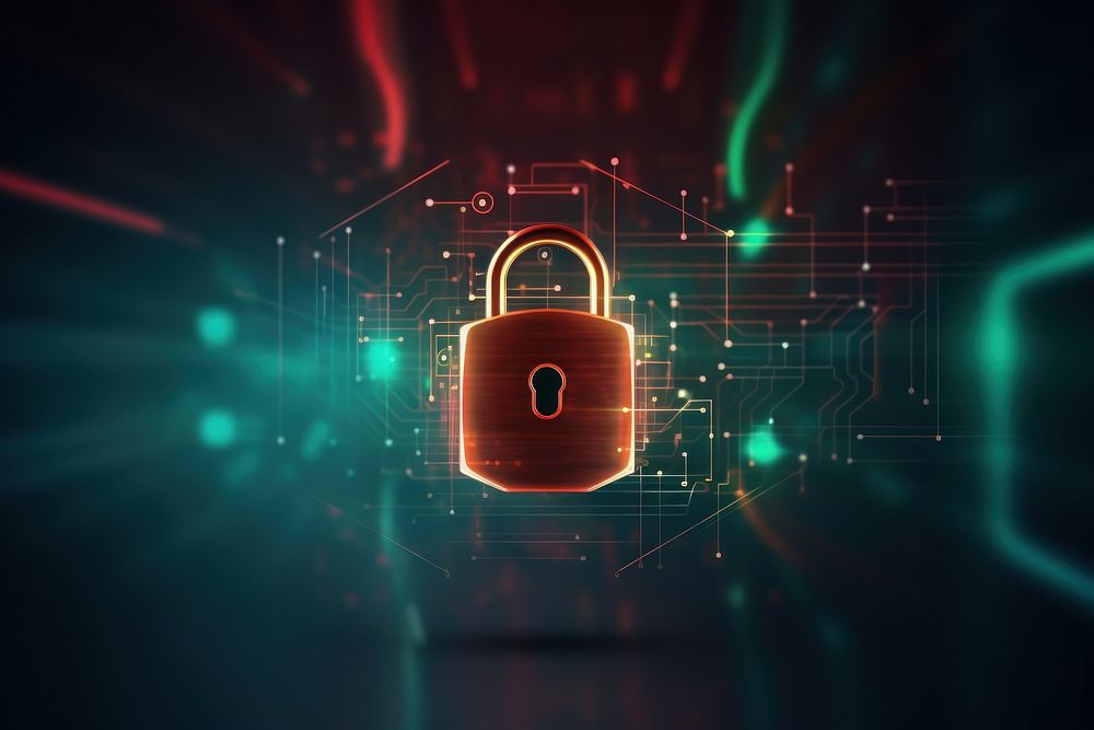 Abstract background cyber security icon | Premium Photo Illustration ...
