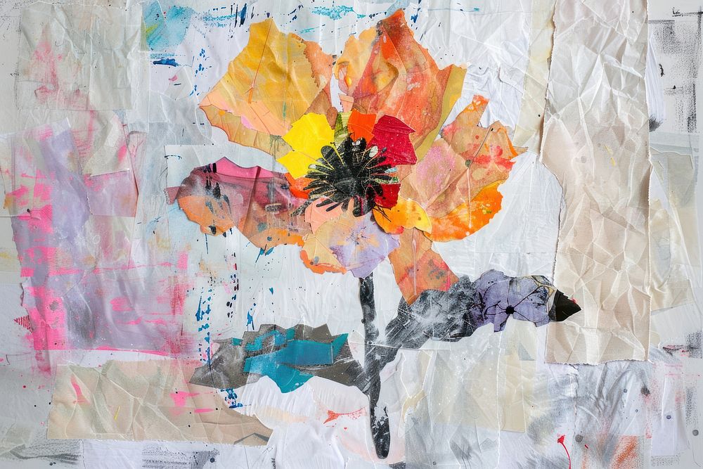 Flower summer collage art abstract. | Free Photo Illustration - rawpixel