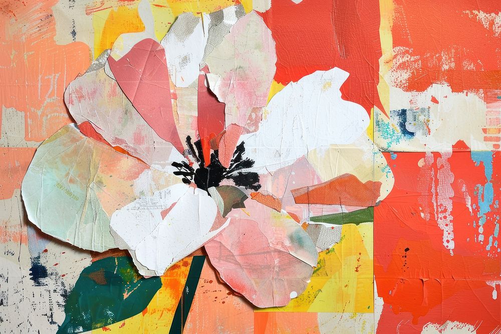 Flower spring art painting collage. | Premium Photo Illustration - rawpixel