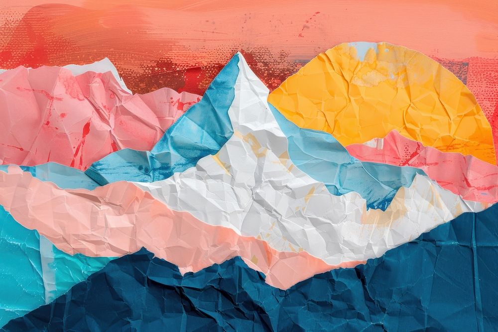 Mountain art abstract painting. | Premium Photo Illustration - rawpixel