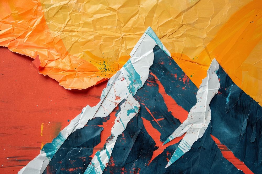 Mountain art abstract painting. | Premium Photo Illustration - rawpixel
