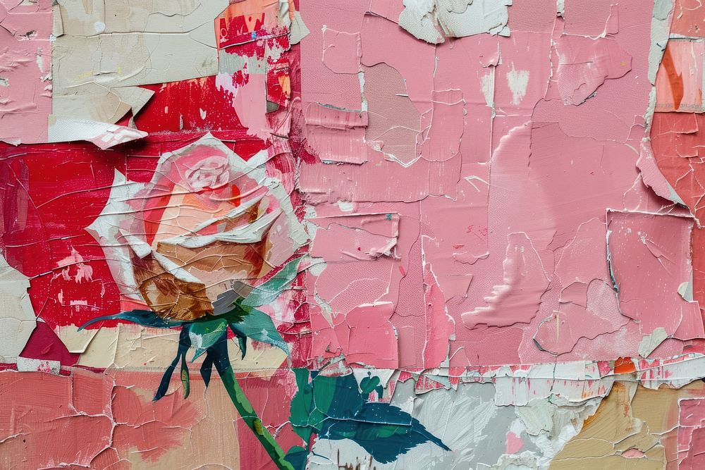 Rose art abstract painting. | Free Photo Illustration - rawpixel