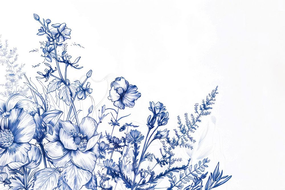 Vintage drawing mix flowers pattern | Free Photo Illustration - rawpixel