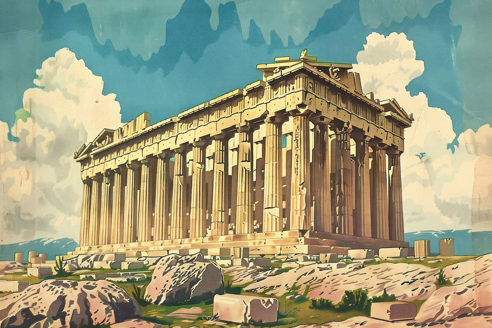 Architecture parthenon building temple | Free Photo Illustration - rawpixel