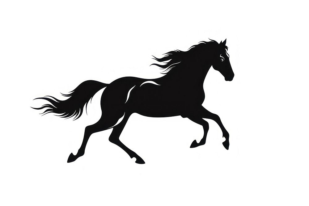 Horse running silhouette clip art | Free Photo Illustration - rawpixel