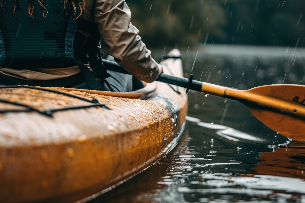 Lady paddling kayak transportation recreation | Premium Photo - rawpixel