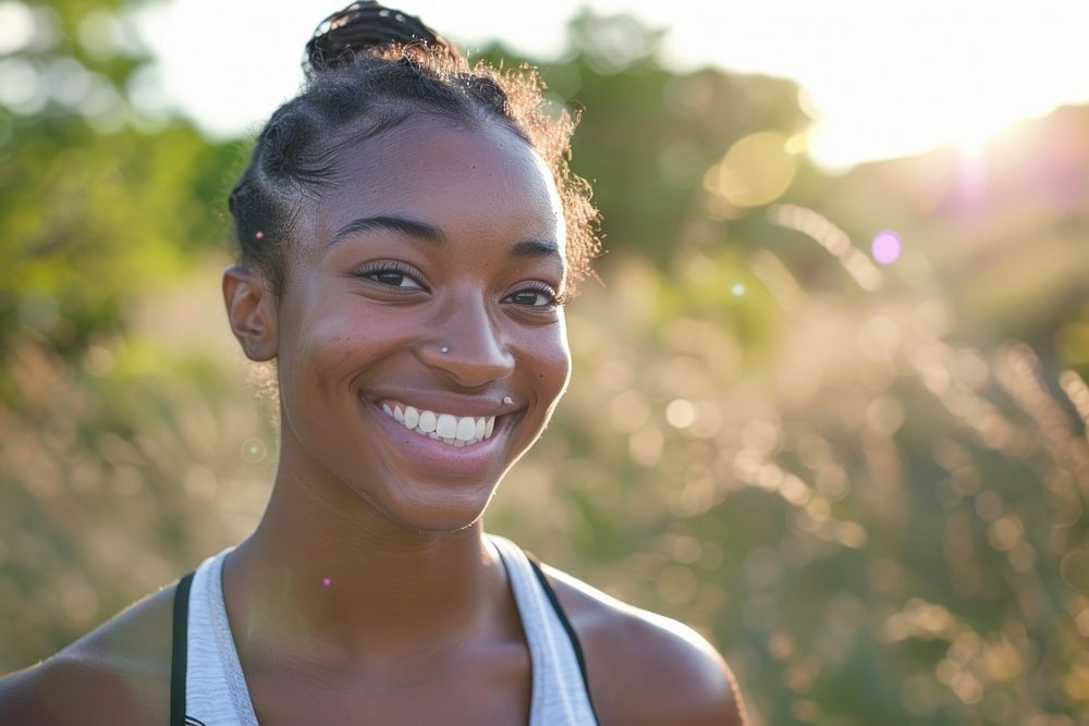 African american female athlete dimples | Free Photo - rawpixel
