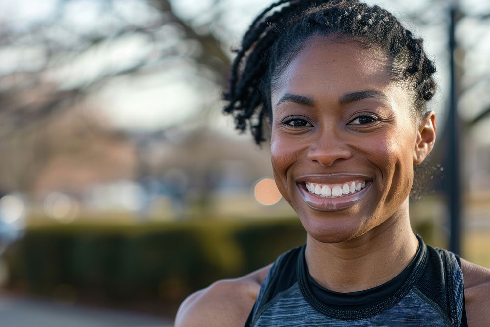 African american female athlete dimples | Free Photo - rawpixel
