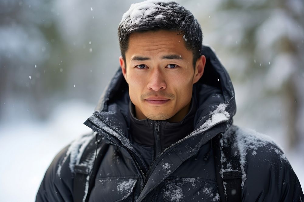 Asian american man winter sports | Premium Photo - rawpixel