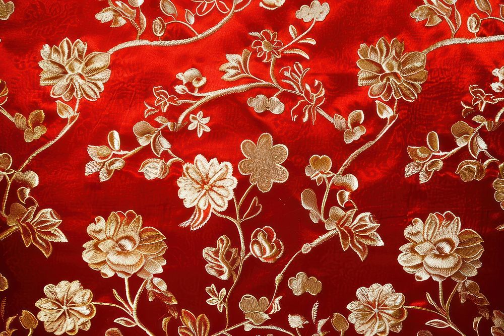 Chinese pattern fabric texture embroidery | Free Photo - rawpixel