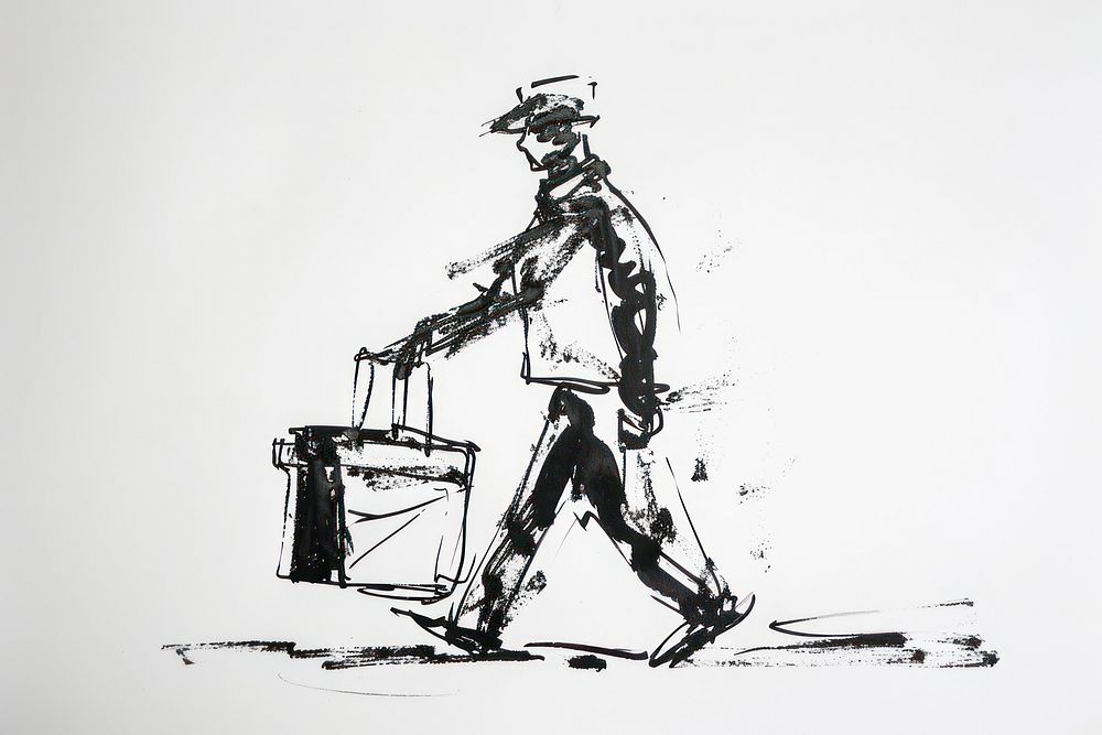 Delivery drawing art illustrated. | Free Photo Illustration - rawpixel