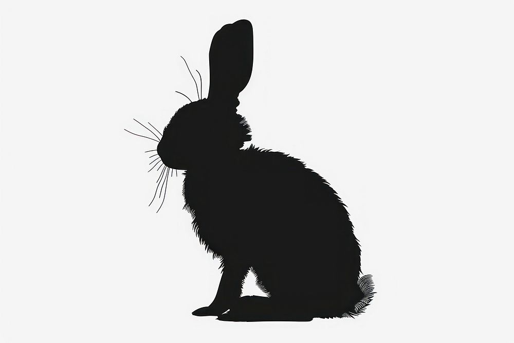 Bunny silhouette clip art animal | Free Photo Illustration - rawpixel