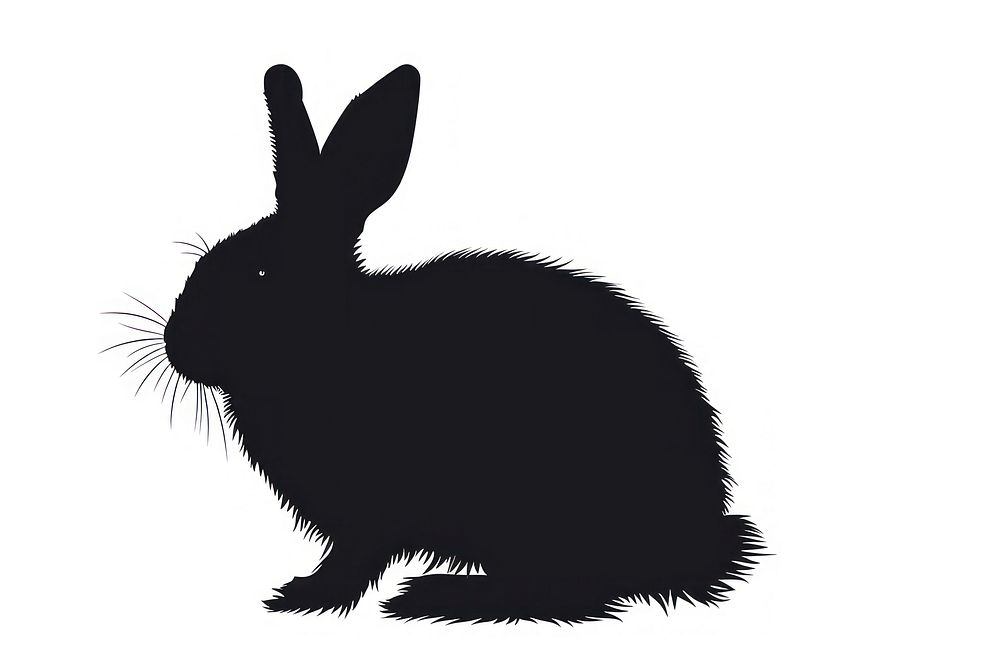Bunny silhouette clip art animal | Free Photo Illustration - rawpixel