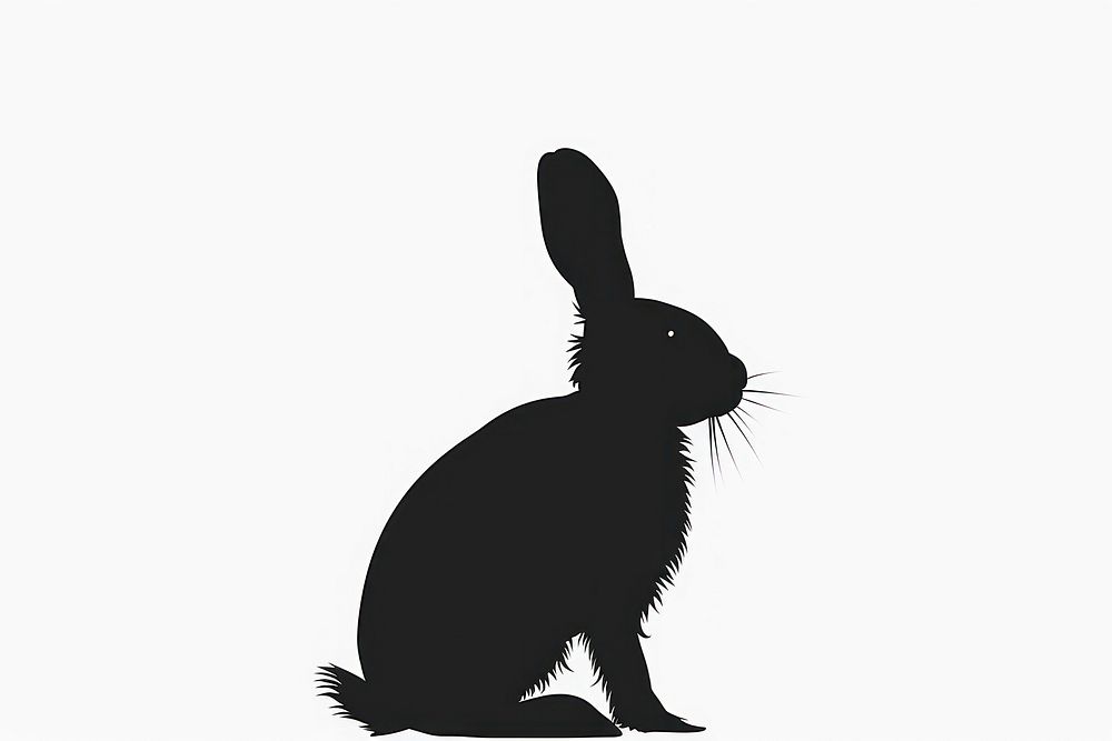 Bunny silhouette clip art animal | Free Photo Illustration - rawpixel