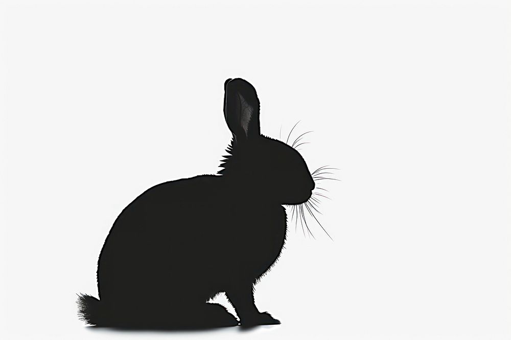 Bunny silhouette clip art animal | Free Photo Illustration - rawpixel